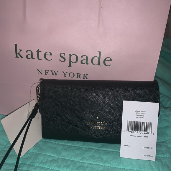 kate spade | Accessories | Kate Spade Cameron Phone Wallet Holder Black ...